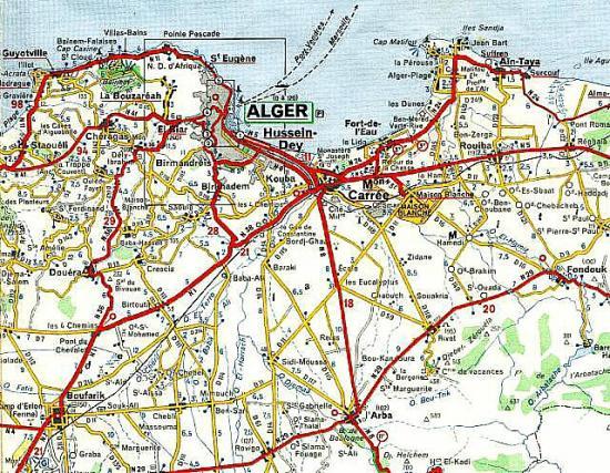 Carte du plan du grand ALGER